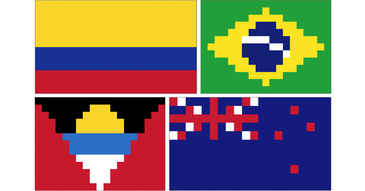 Pixel Art - NA, SA, or Oc. Flag #15 Map Quiz - By goc3