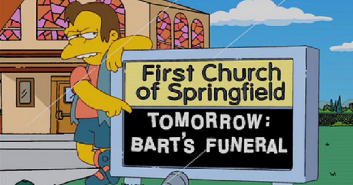 Simpsons: First Church of Springfield Signs Quiz - By Pushcake
