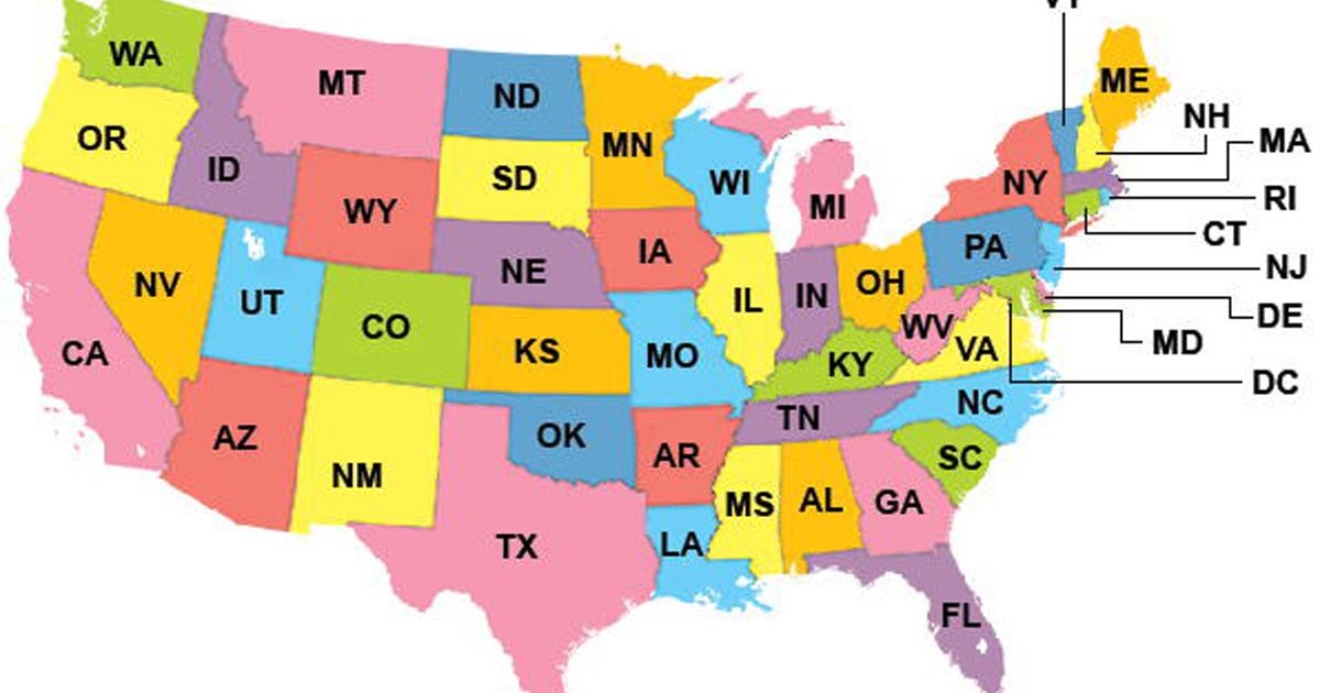State Name Ending In State Postal Abbreviation Quiz By Biggs364 State Name Ending In State Postal Abbreviation Quiz By Biggs364