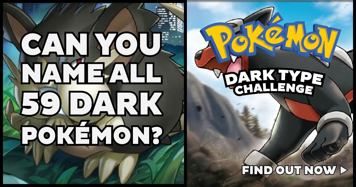 Name all Dark Type Pokémon! Quiz - By TomasAbercrombe