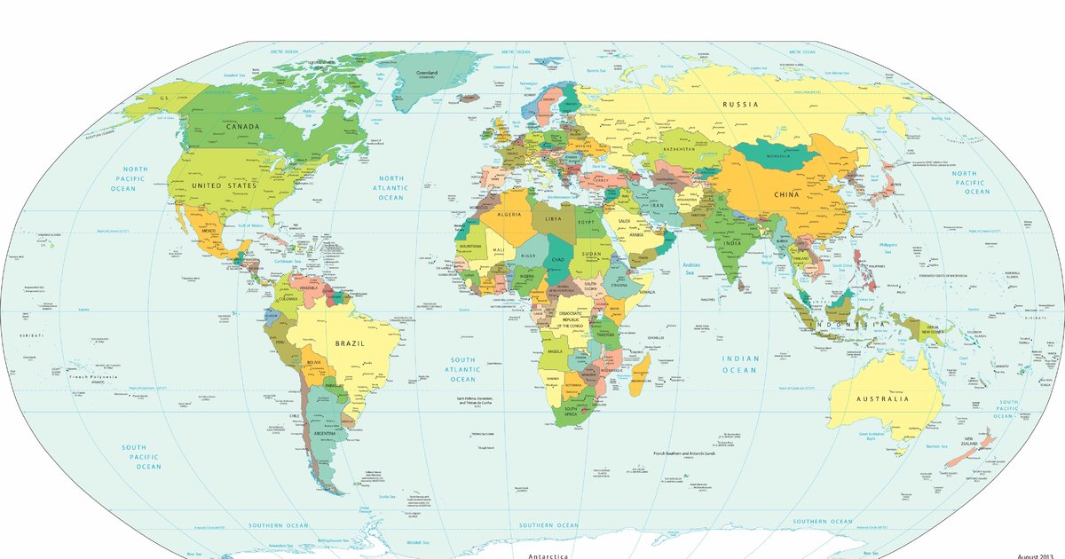 Countries and Capitals of the World on a Map Quiz - By leochen0806