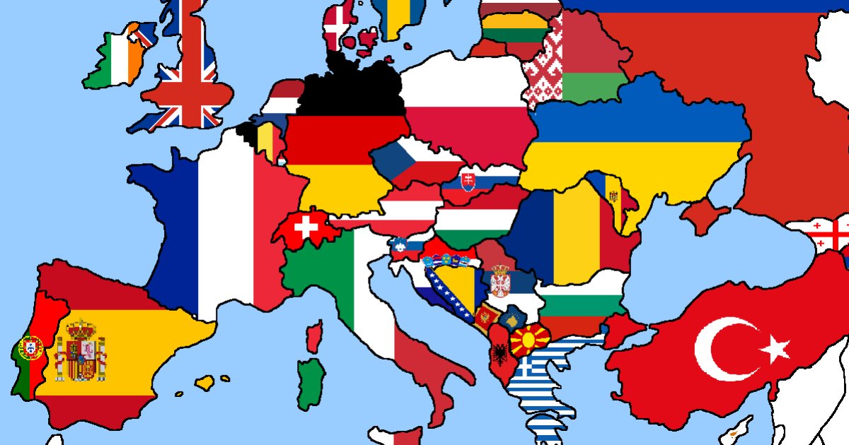 Countries by Bordering Flags (8+ Land Borders) Quiz - By t_rev19