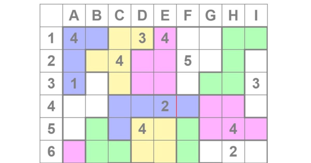 Tectonic Puzzle 6 - Medium Quiz - By lexmith
