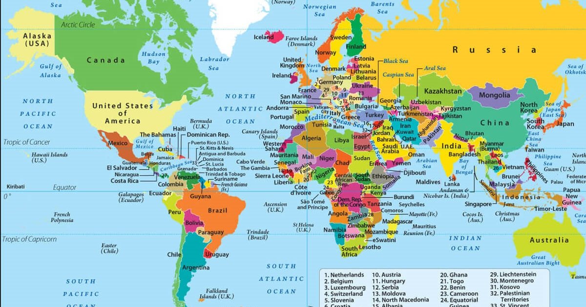 Largest to Smallest: Continents Quiz - By FarahTheOne