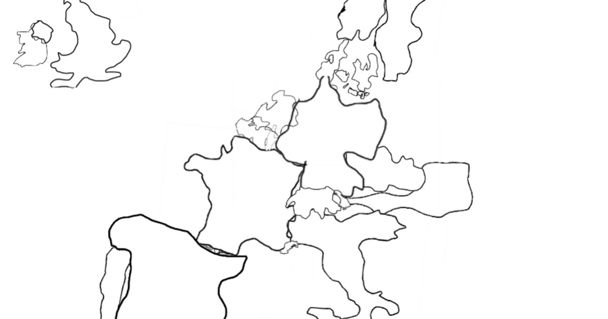 Poorly drawn outlines: Western Europe Quiz - By CandySnap