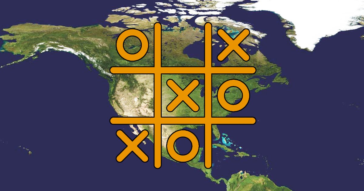 Tic-Tac-Trivia: North America Map Quiz