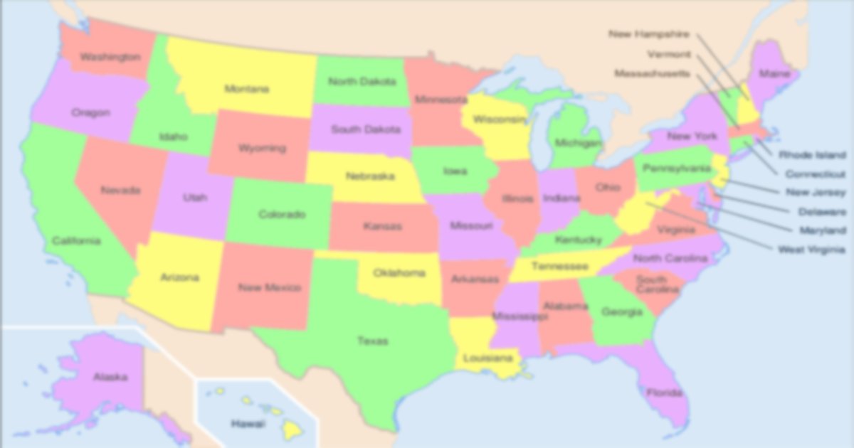 Blurred US State Outlines Part I Quiz - By SporcleEXP