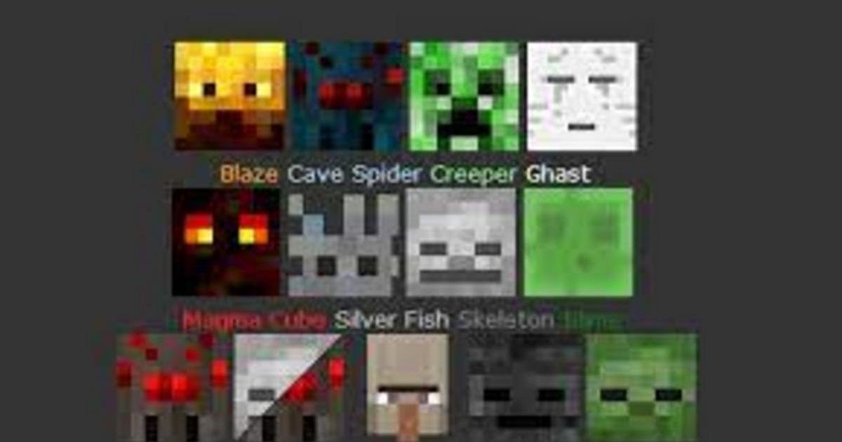 Click The Minecraft Hostile Mobs Quiz - By jimbaz