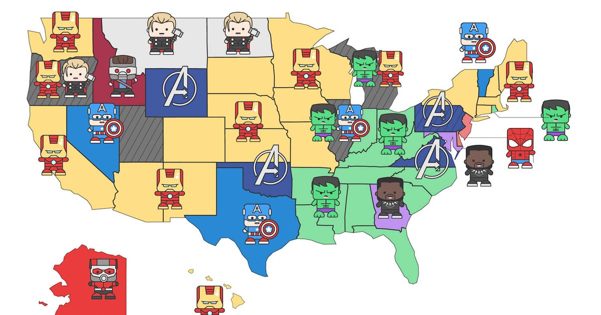 Marvel Cinematic Universe by State Quiz - By frederickzennor