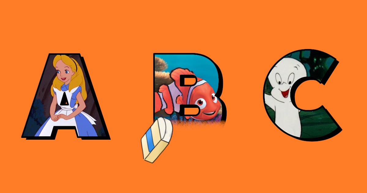 Make an Alphabet: Cartoon Characters Quiz - By SL_Kpop136