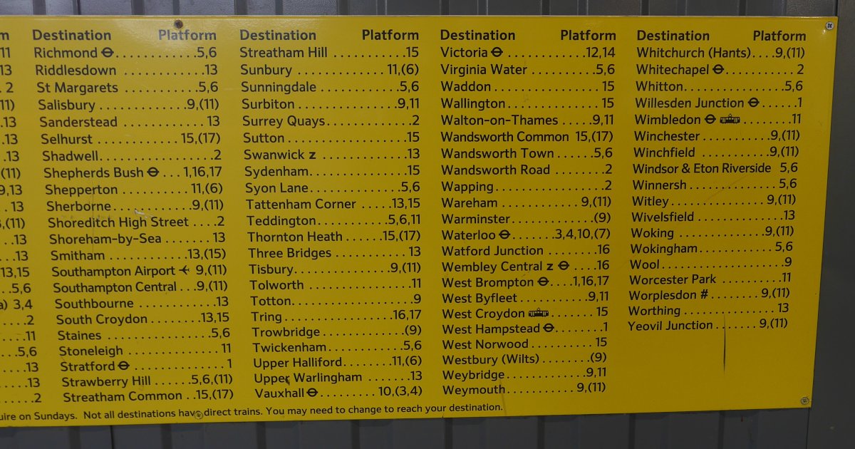 British railway stations by alphabetical groups Quiz - By Thryduulf