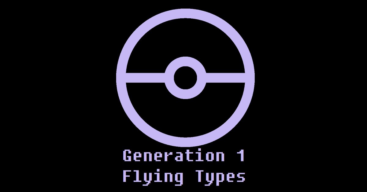 Flying Type Gen. 1 Pokémon by HOME Image Quiz - By jonn19