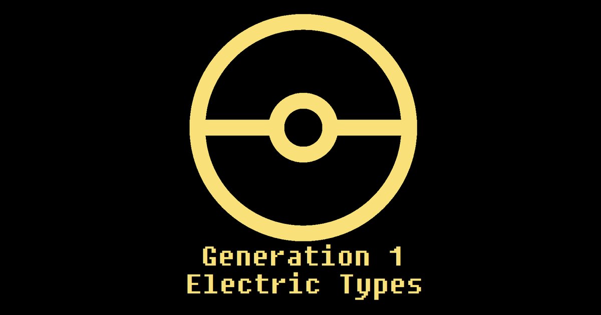 Electric Type Gen. 1 Pokémon by HOME Image Quiz - By jonn19