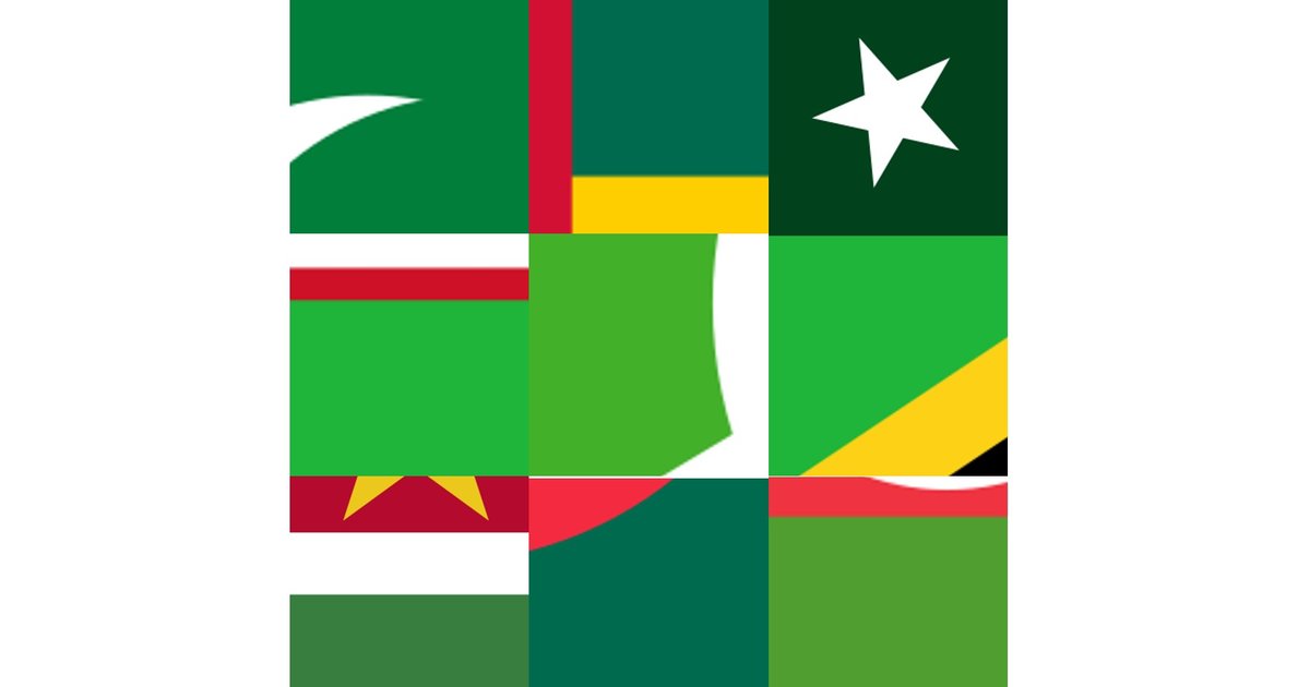 Green on Flags Quiz - By Tasi