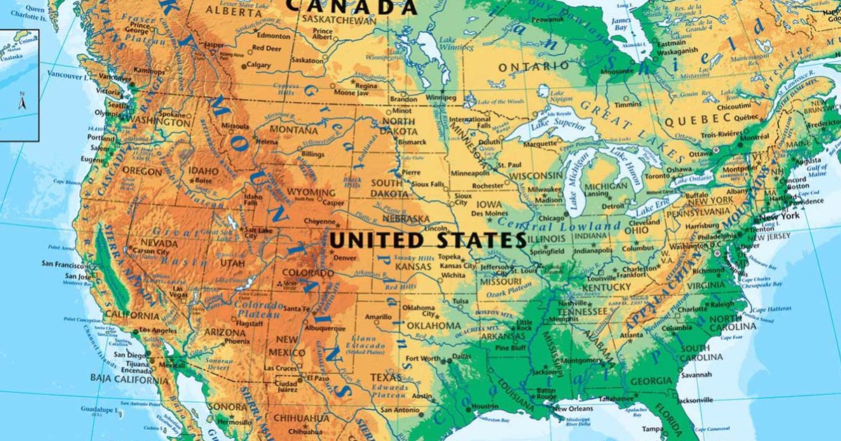 Physical Geography - North America Map Quiz - By adamry
