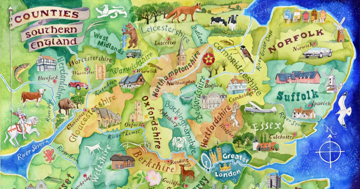 Odd One Out: English Counties Quiz - By christinadamson