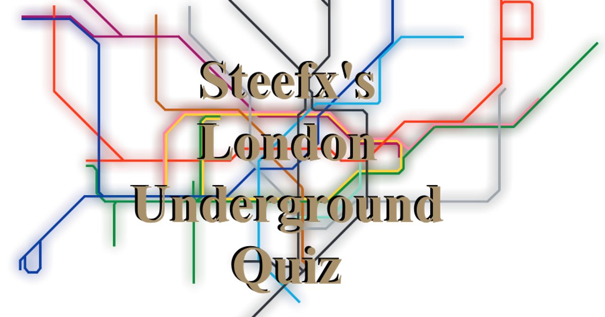 DLR Line Stations Map Quiz - By Steefx