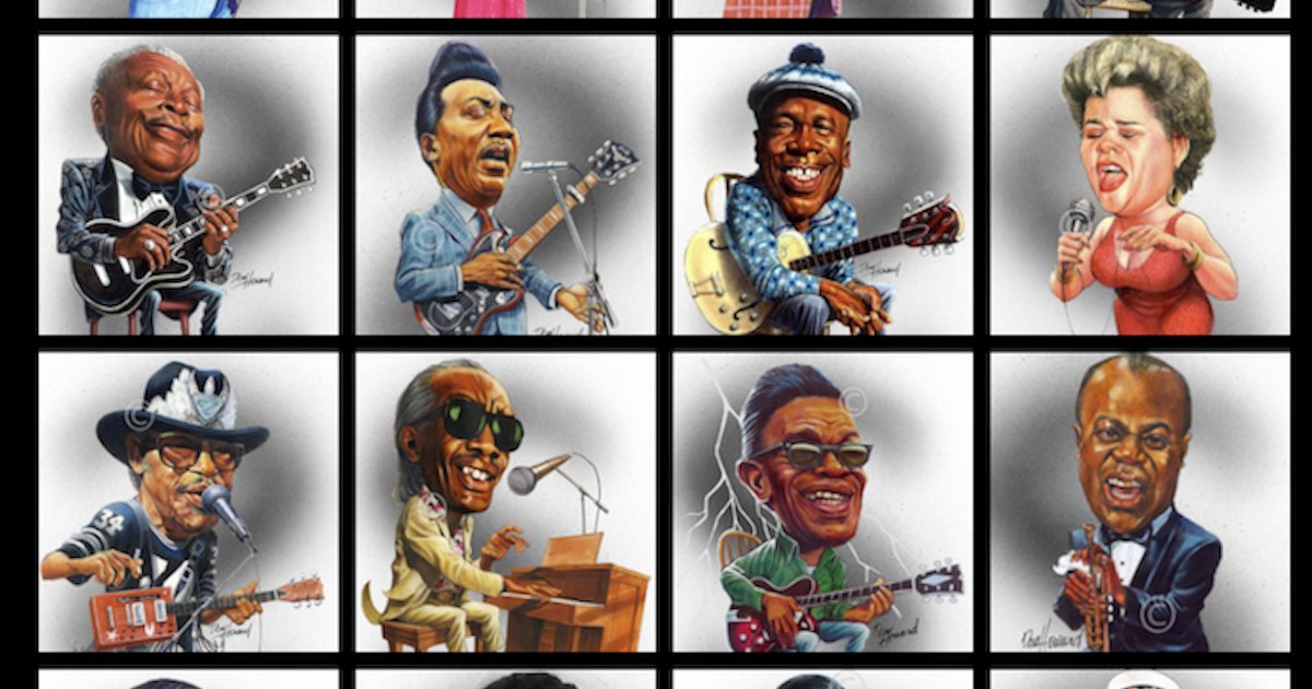 Caricatures of Blues Legends by Don Howard Quiz - By jlamp104