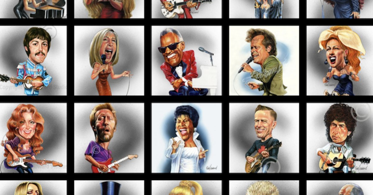 Caricatures of Pop & Rock Singers by Don Howard Quiz - By jlamp104