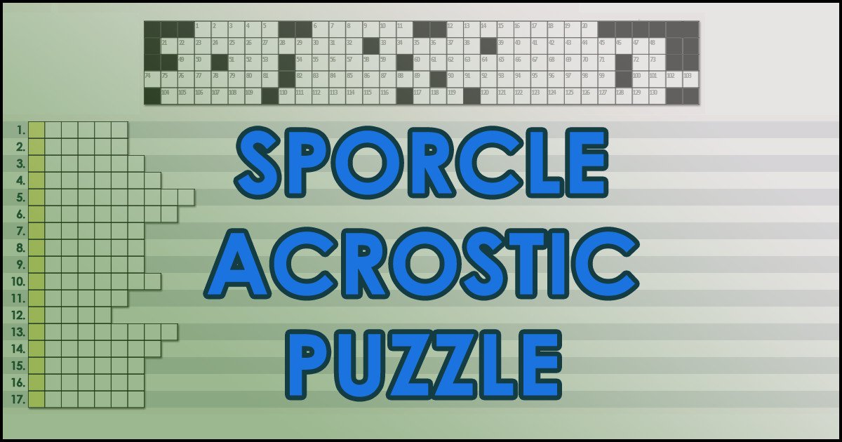 Sporcle Acrostic Puzzle XXII Quiz