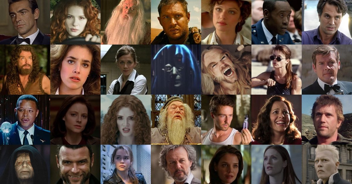 Recast Movie Characters Match Quiz - By Michiel