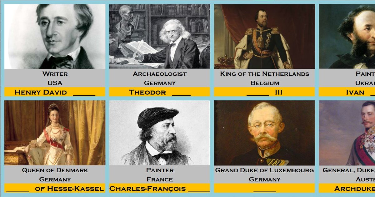 Memorable People Born in 1817 Quiz - By mucciniale