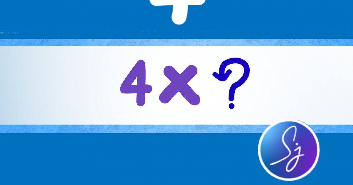 Minute Math Basic (Reverse Multiplication of 4) Quiz - By sean7jedidiah