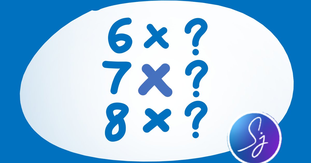 Minute Math Basic (Reverse Multiplication 6, 7, and 8) Quiz - By ...