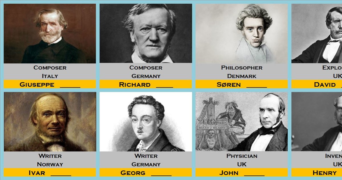 Memorable People Born in 1813 Quiz - By mucciniale