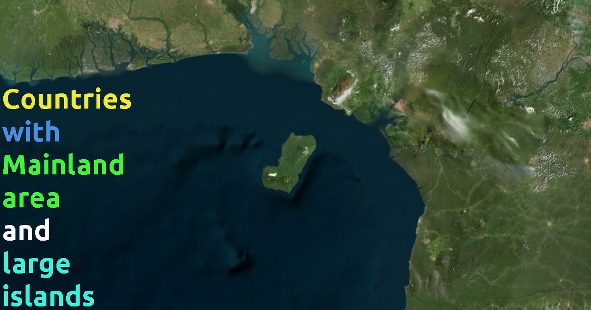 Countries with Mainland area and large Islands Quiz - By Gibom