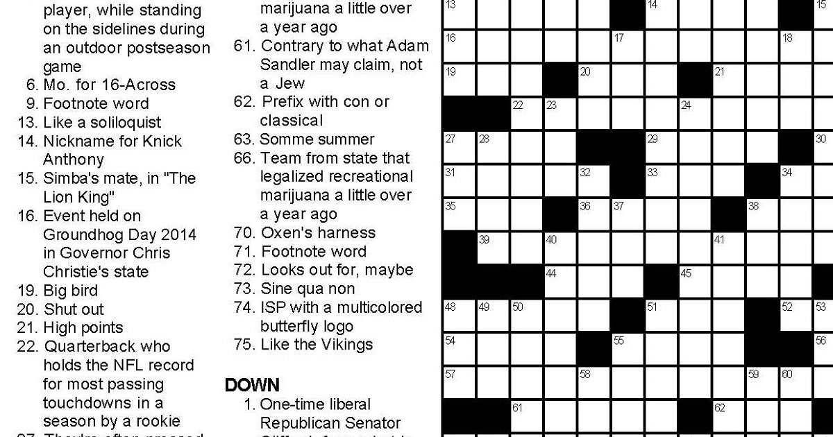 Miscellaneous Crossword Puzzle 79 Quiz - By kellkris