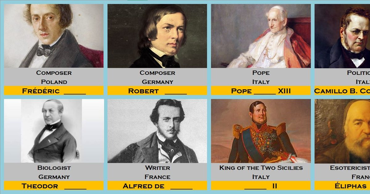 Memorable People Born in 1810 Quiz - By mucciniale