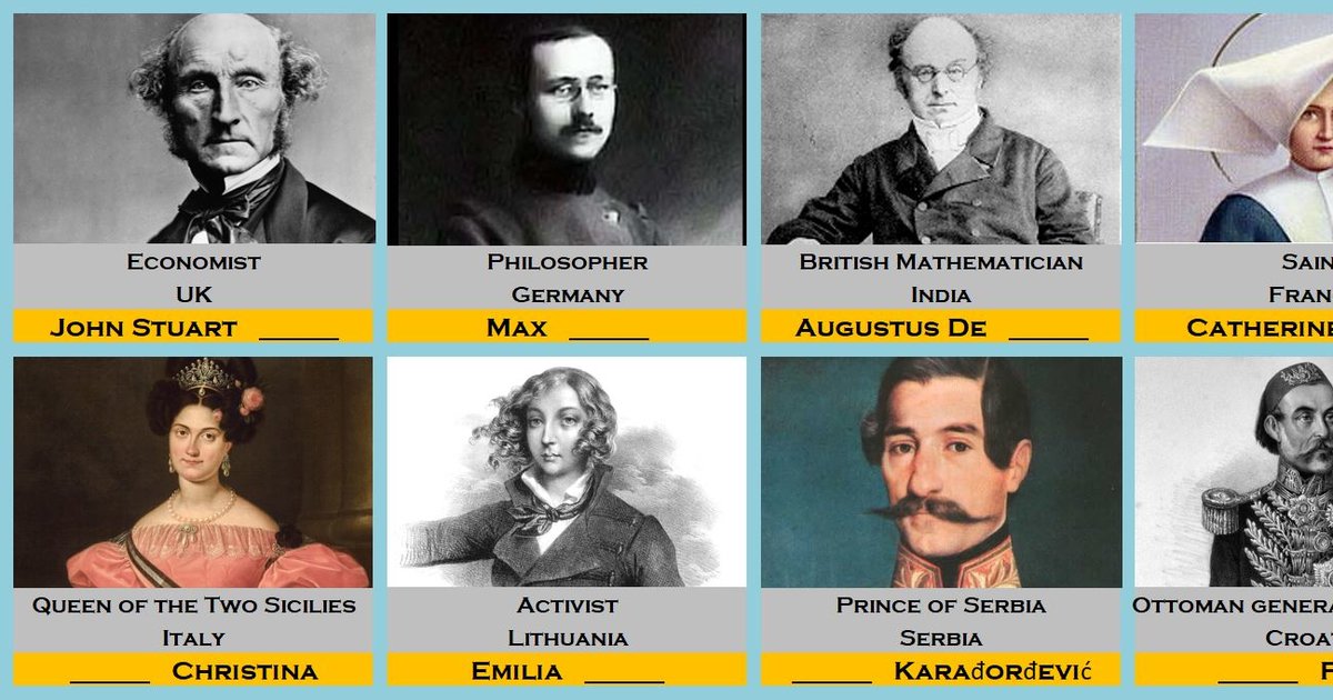 Memorable People Born in 1806 Quiz - By mucciniale
