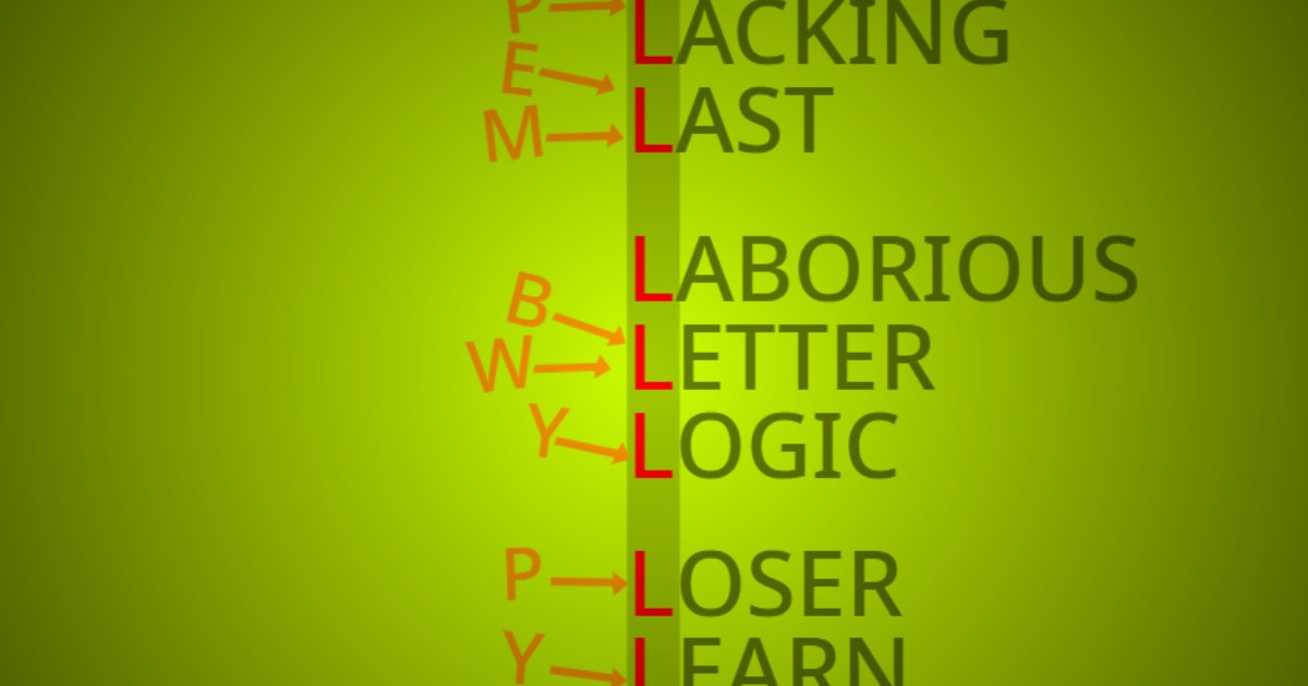 Laborious Letter Logic Quiz - By PolygonPuzzles
