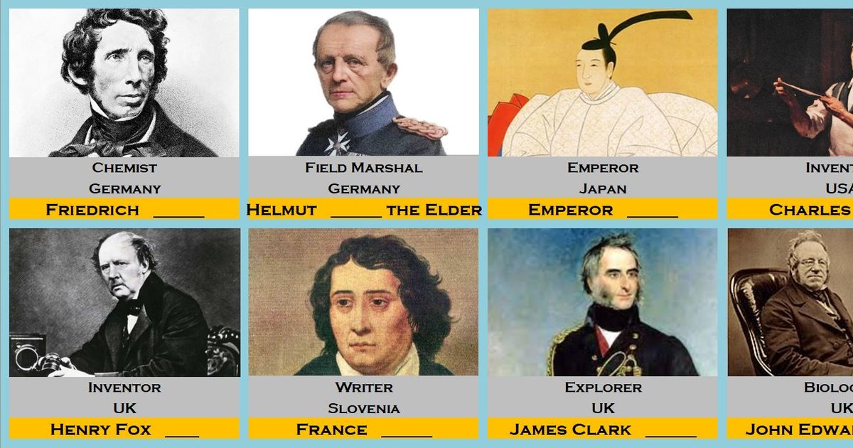 Memorable People Born in 1800 Quiz - By mucciniale