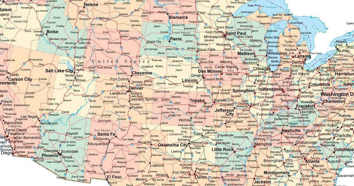 US States from 5 Cities Quiz - By moltencow