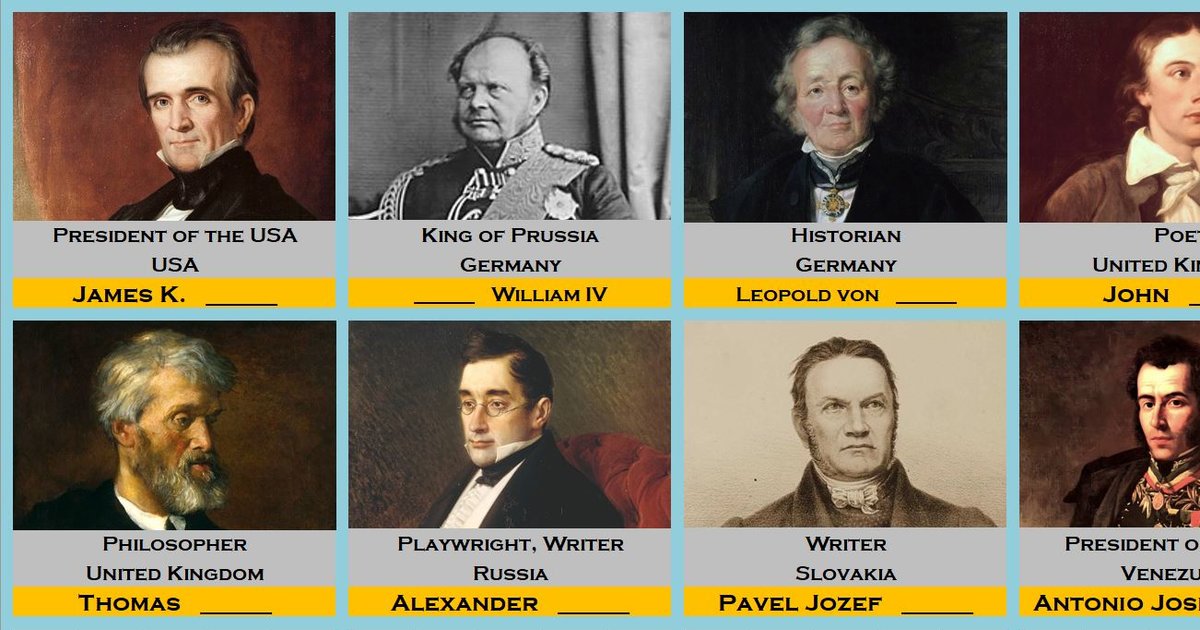 Memorable People Born in 1795 Quiz - By mucciniale