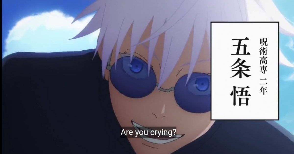 Gojo Satoru say 'Are you crying' in different languages Quiz - By ...