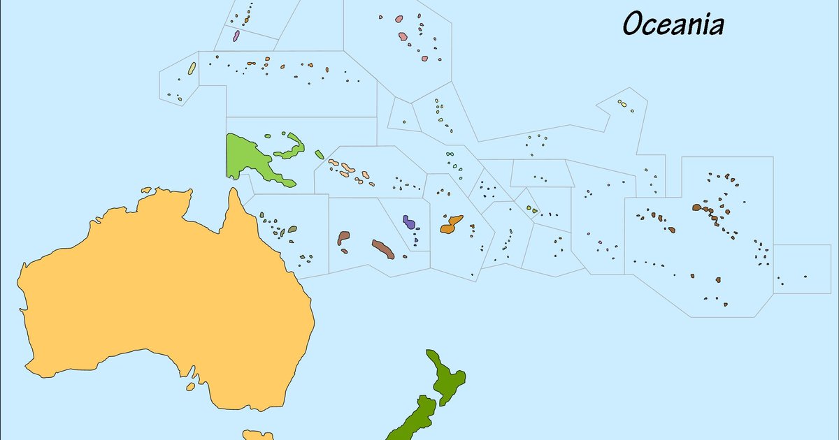 Countries of Oceania Map Quiz - By NicGarelja