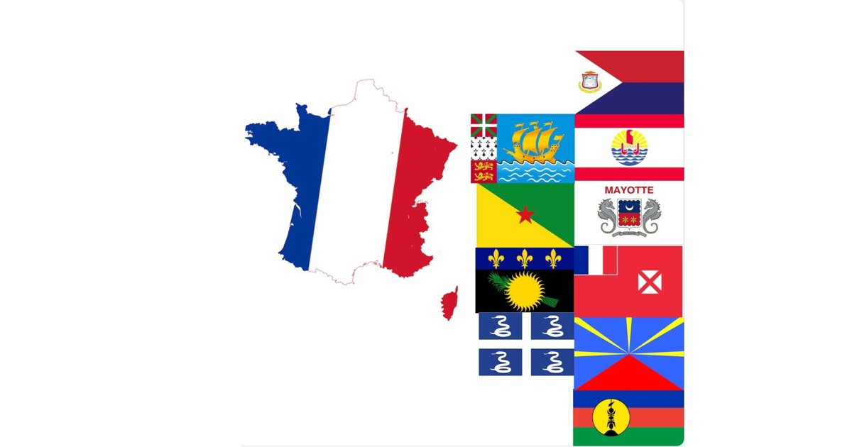 French Dependent Territories (outlines + flags) Quiz - By philosopher