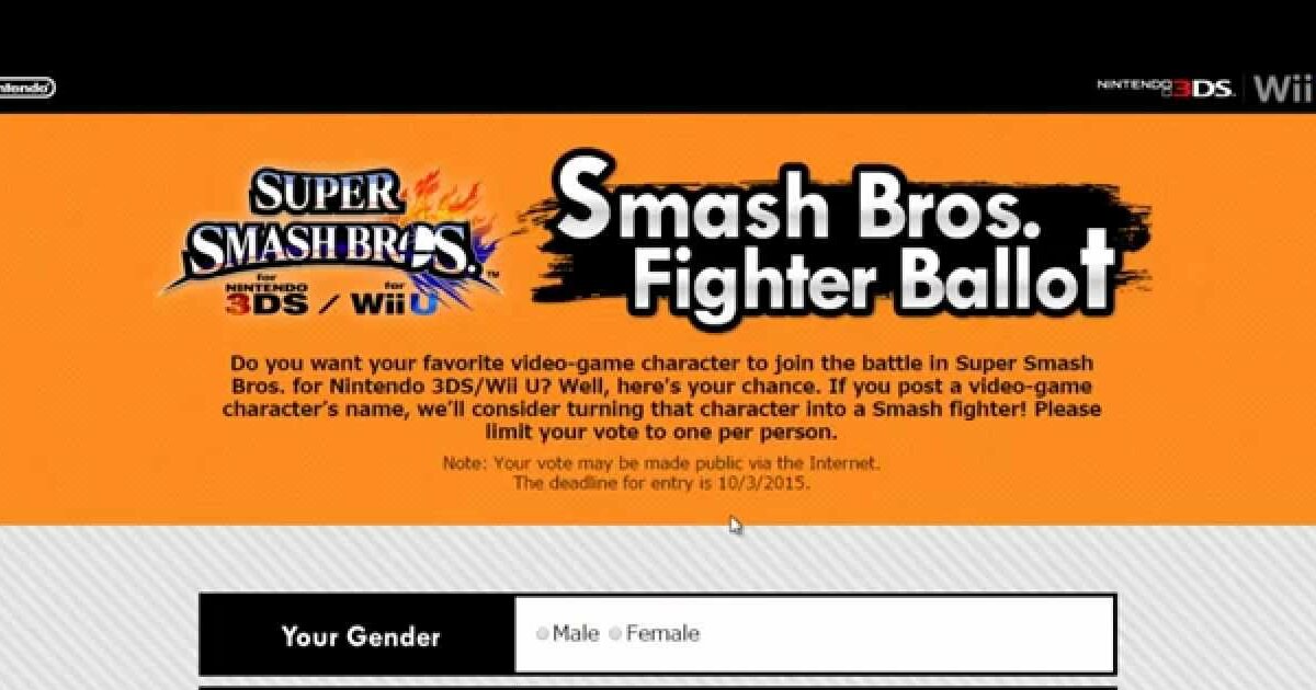 Smash 4 Fighter Ballot Results Quiz - By CelestG