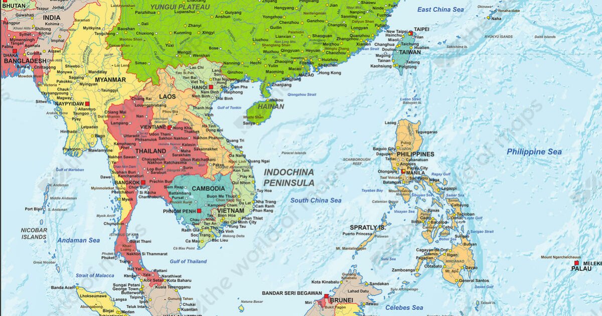 East and Southeast Asia Political Map (APHG) Map Quiz - By Mariam-Raza