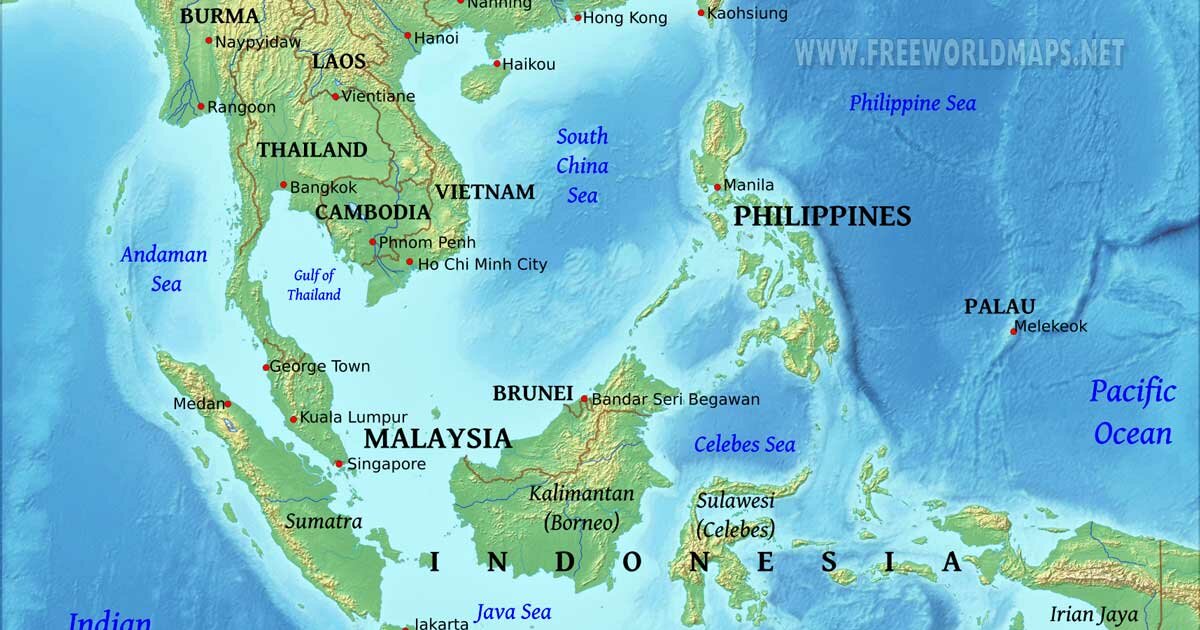 Southeast Asia Physical Map (APHG) Map Quiz - By Mariam-Raza