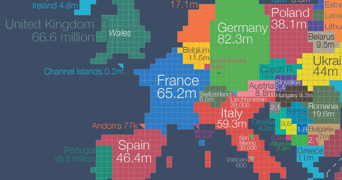 Map snippet - Size based on population I Map Quiz - By FvK