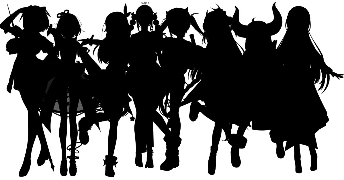 Hololive silhouettes (all outfits) Part 2 - March 2026 Quiz - By talhaqia