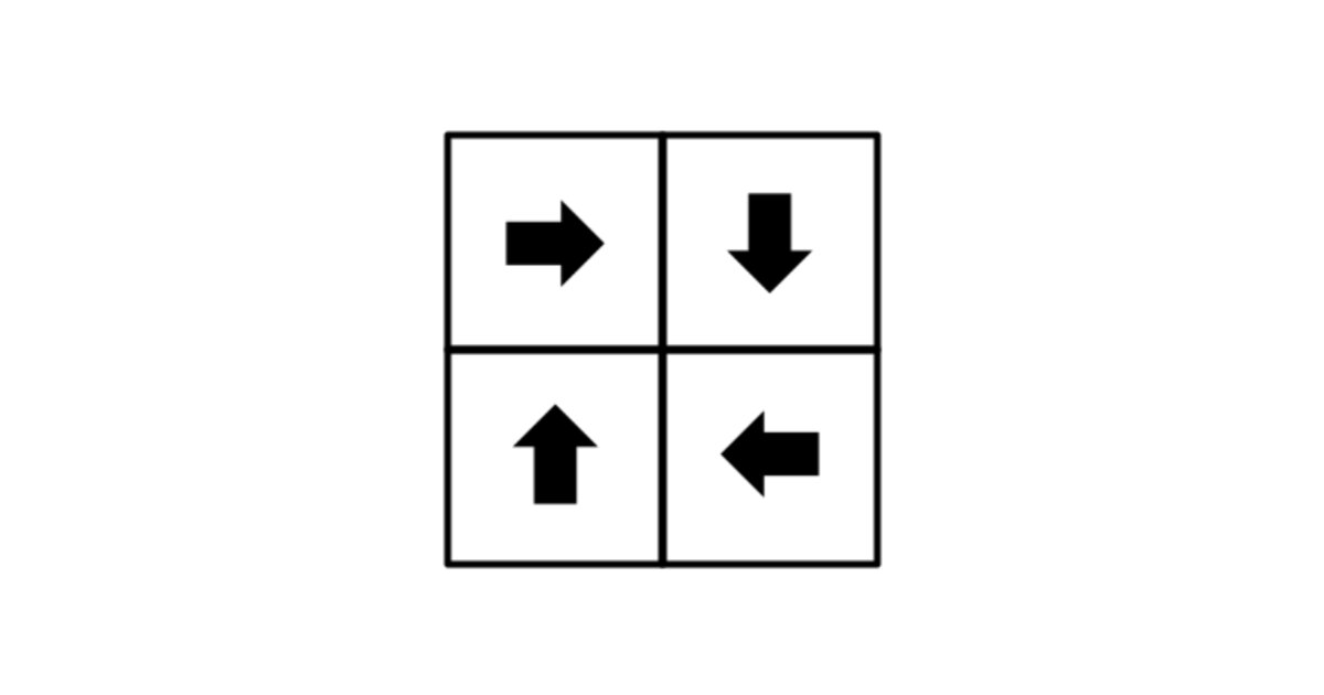 Arrow Grid Puzzle 4x4 Quiz - By Minty24