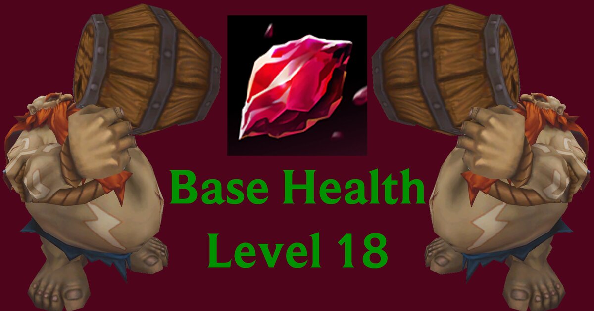 League of Legends - Base Health at Level 18 Quiz - By Kaliumnitraatti