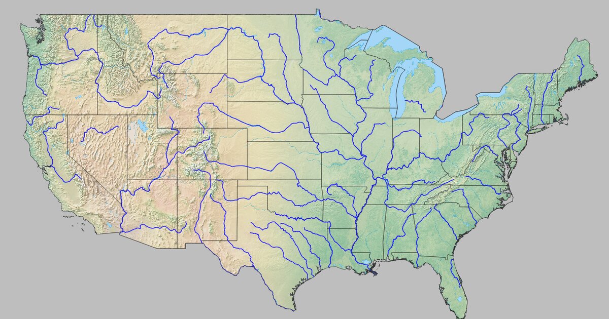 Rivers of the United States Quiz - By joeydeka