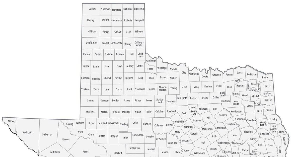 30 counties of Texas Map Quiz - By Phrogfone