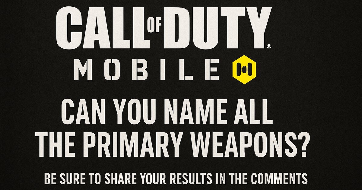 Call Of Duty: Mobile All Primary Weapons Quiz - By Imaam-Umar
